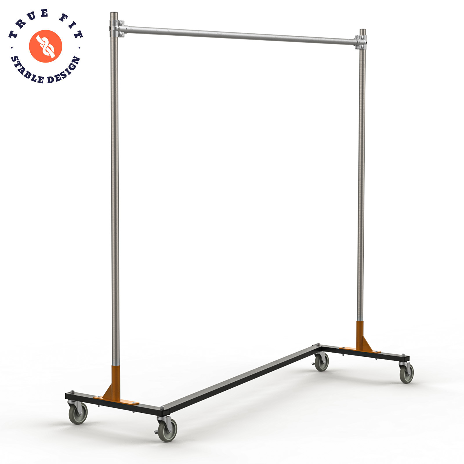 Railex 1380 Heavy Duty Rolling "Z" Rack - Rolling Garment Racks by Railex